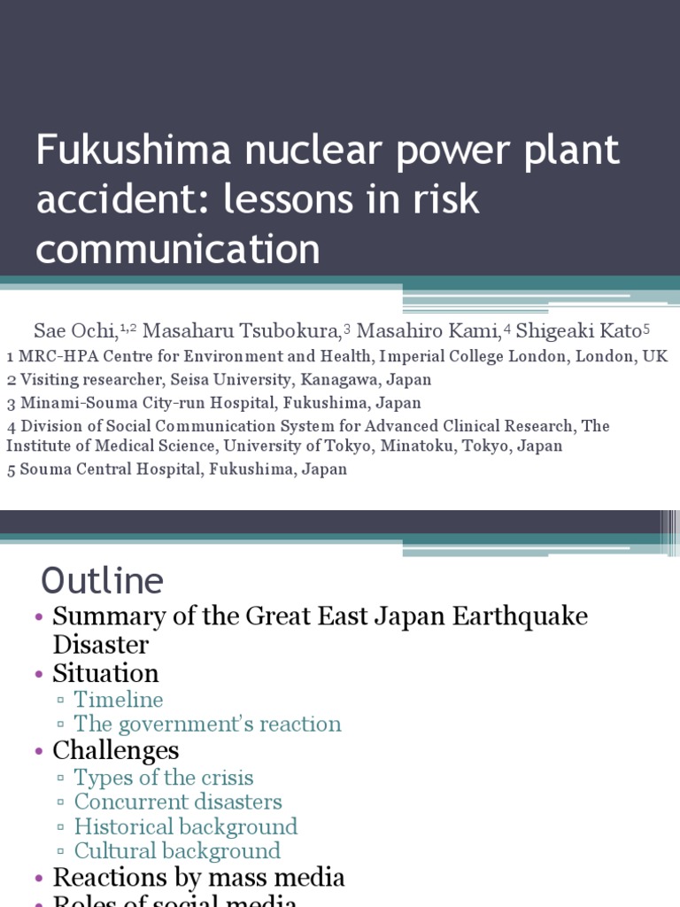 Presentation 6 Fukushima Nuclear Power Plant Accident Imperial College ...