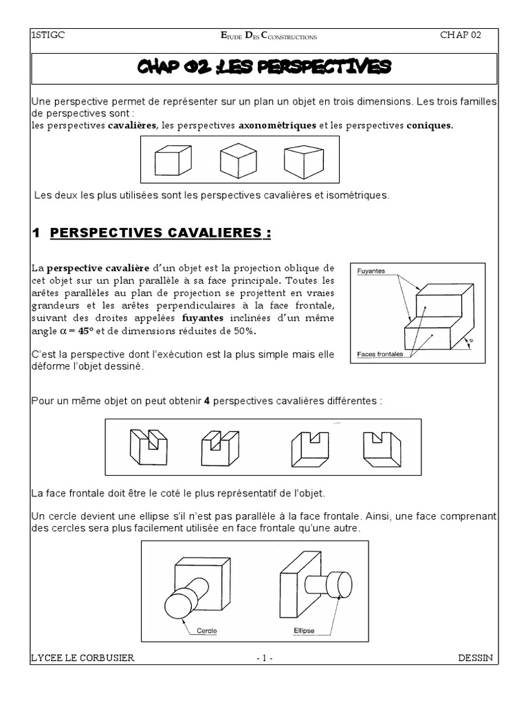 CHAP02 Les Perspectives PDF | PDF | Méthodes et références pédagogiques | Sciences et mathématiques