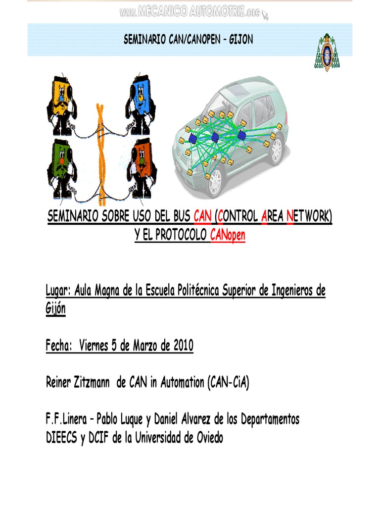 Curso Bus Can Protocolo Comunicaciones Ecu Unidad Control Canopen Trama ...