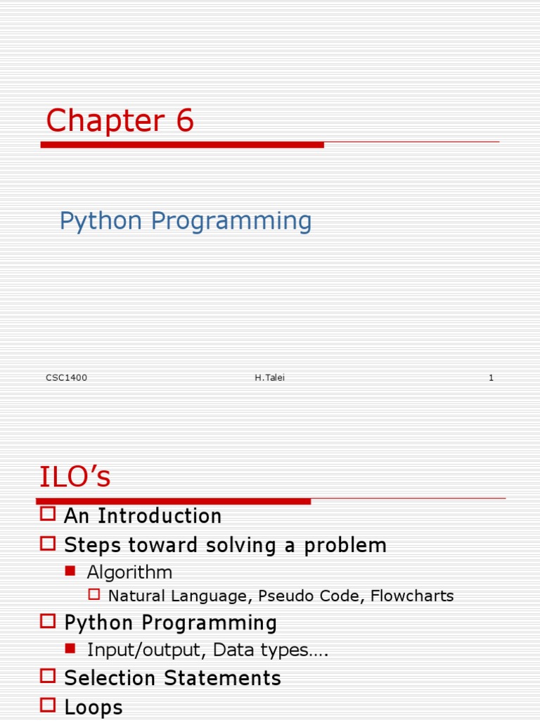 Chapter4 Python Programming Selection | PDF | Computer Programming ...