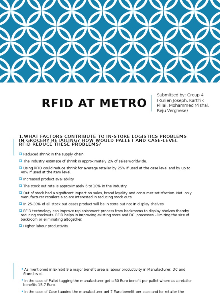 Rfid at Metro | PDF | Radio Frequency Identification | Retail