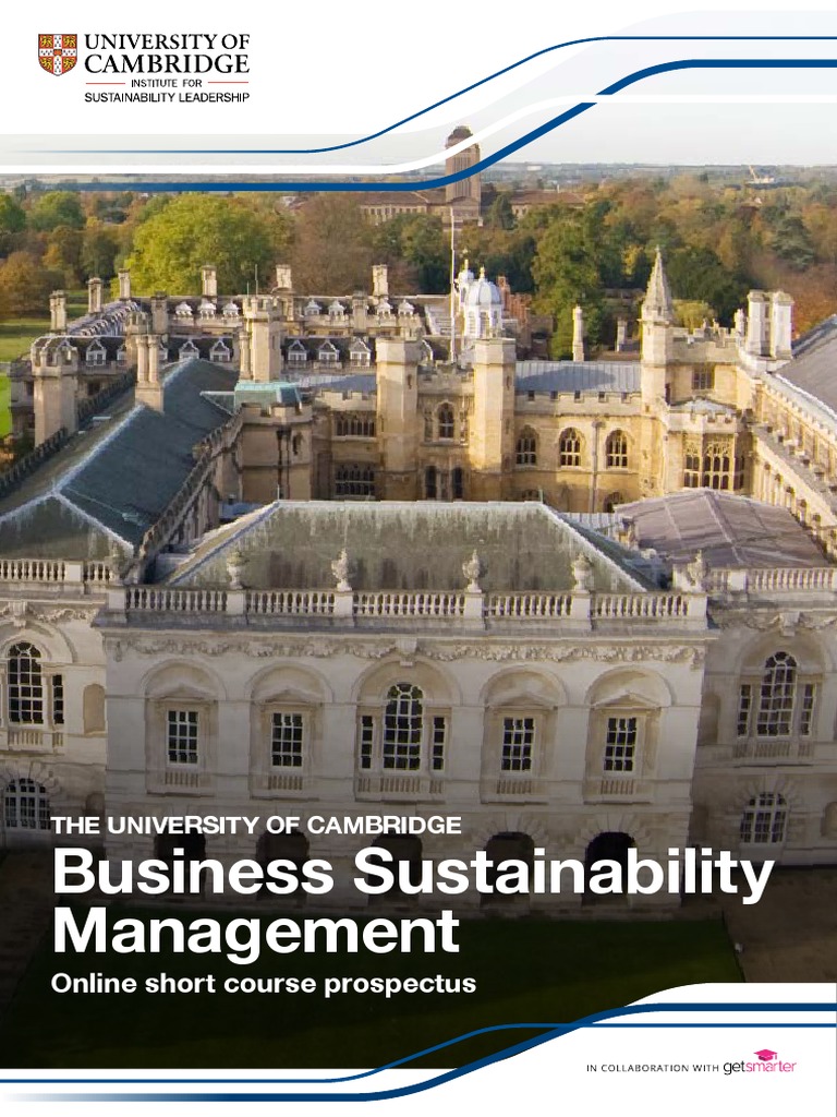 Business Sustainability Management Prospectus | PDF | Sustainable ...