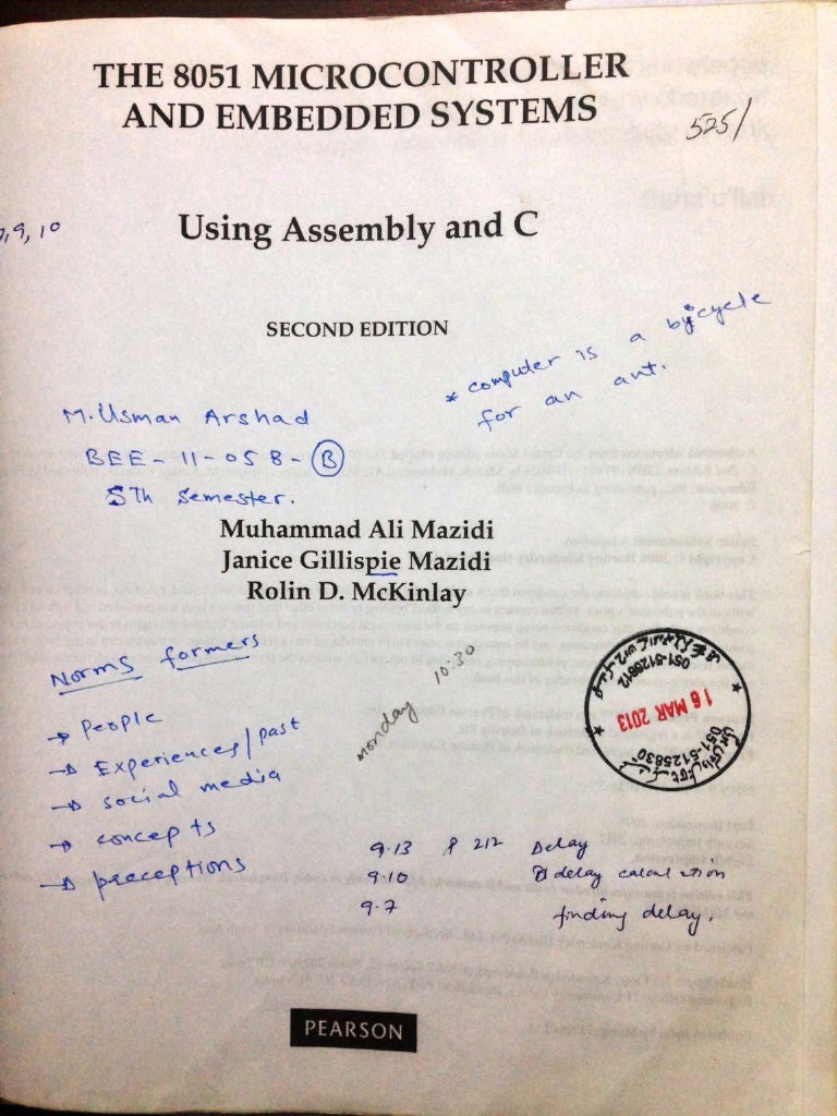 The 8051 Microcontroller and Embedded Systems Using Assembly and C | PDF | Microcontroller ...