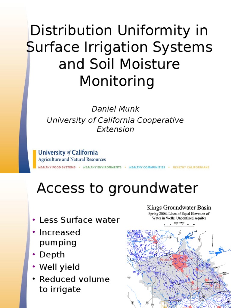 Distribution Uniformity in Surface Irrigation Systems - 4145789 | PDF ...