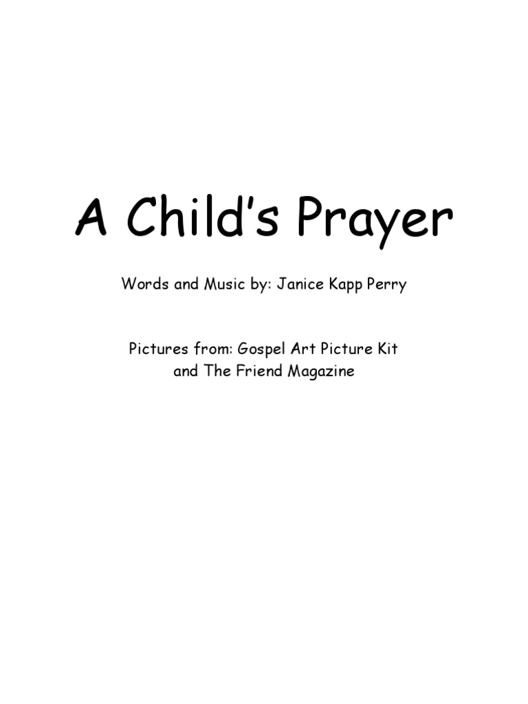 A Child's Prayer | PDF