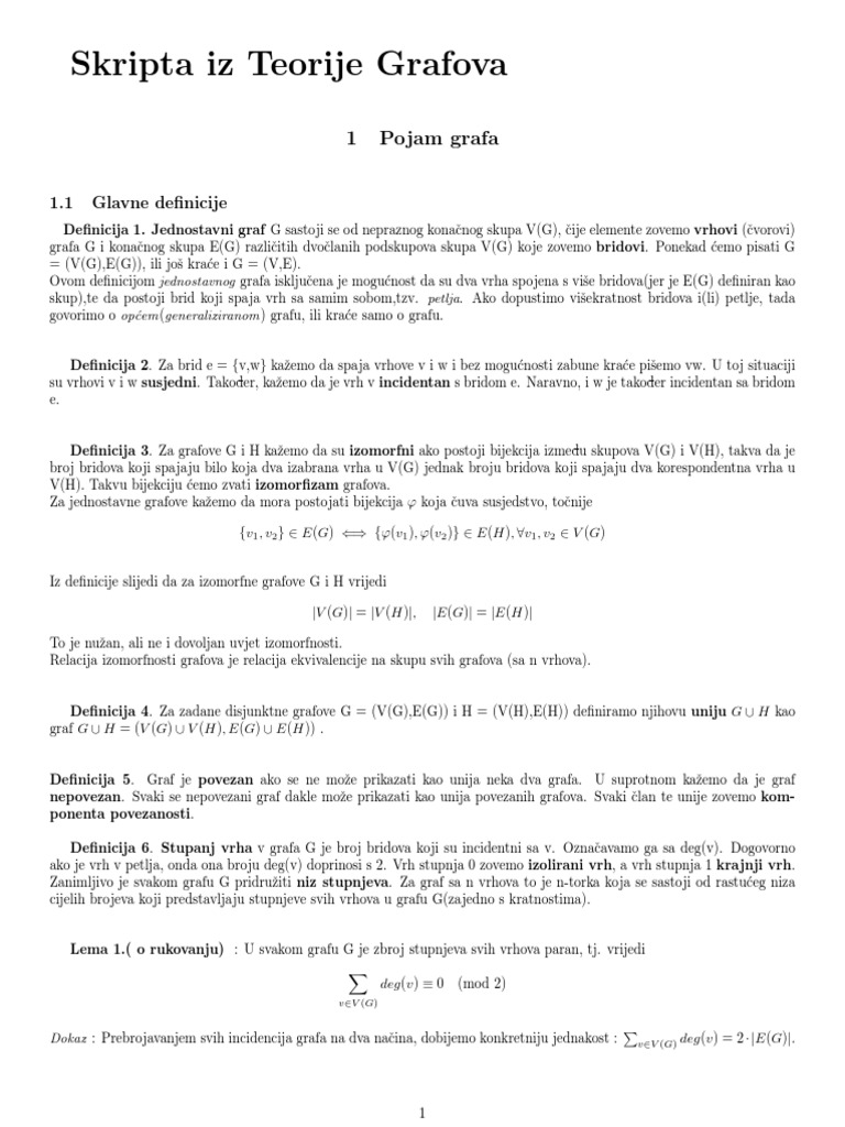 Teorija Grafova | PDF