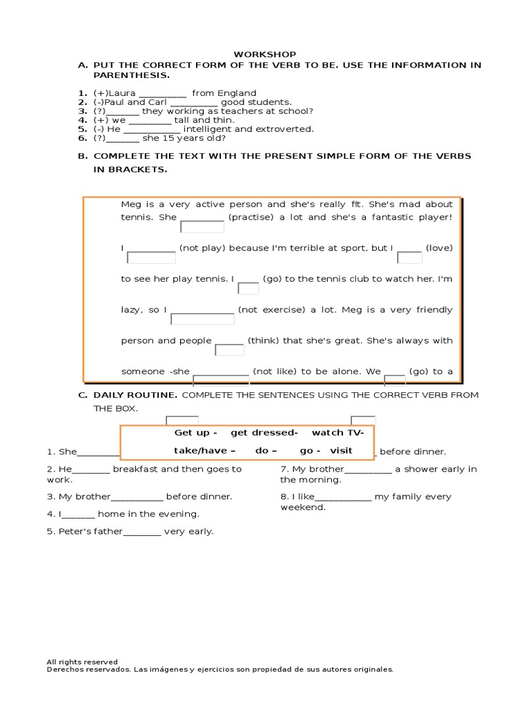 Worksheet-Present Simple, Present Progressive | PDF | Language ...