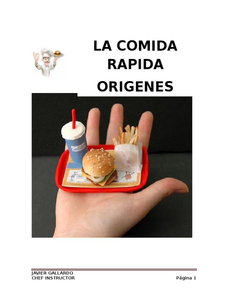 Recetas de Comida Rapida | PDF | Comida rápida | Industria de alimentos