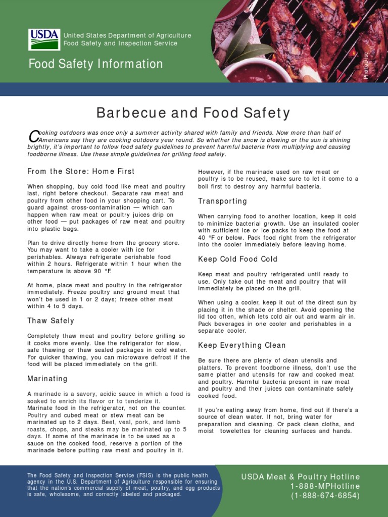 Barbecue Food Safety PDF | PDF | Grilling | Roasting