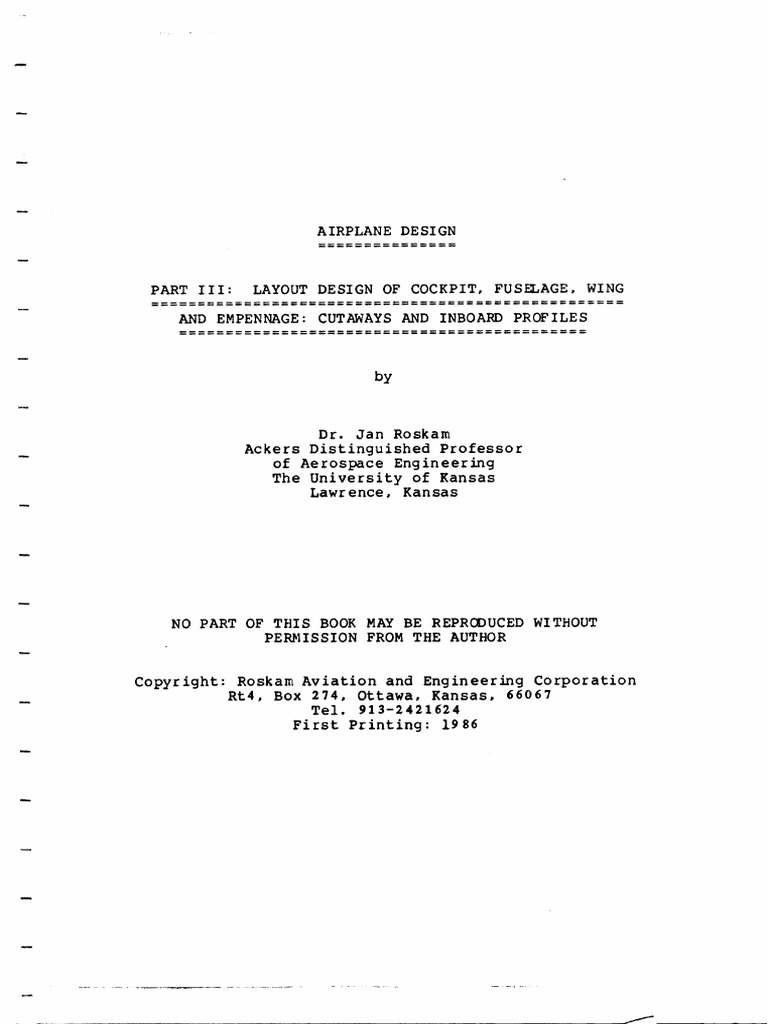 Part3-Layout Design of Cockpit, Fuselage, Wing, Empennage | PDF ...