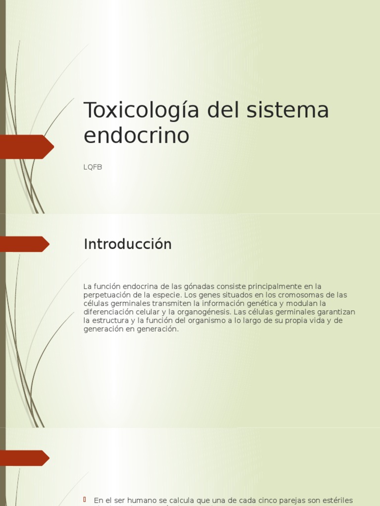 Toxicología Del Sistema Endocrino | PDF | Tiroides | Hormona estimulante de la tiroides