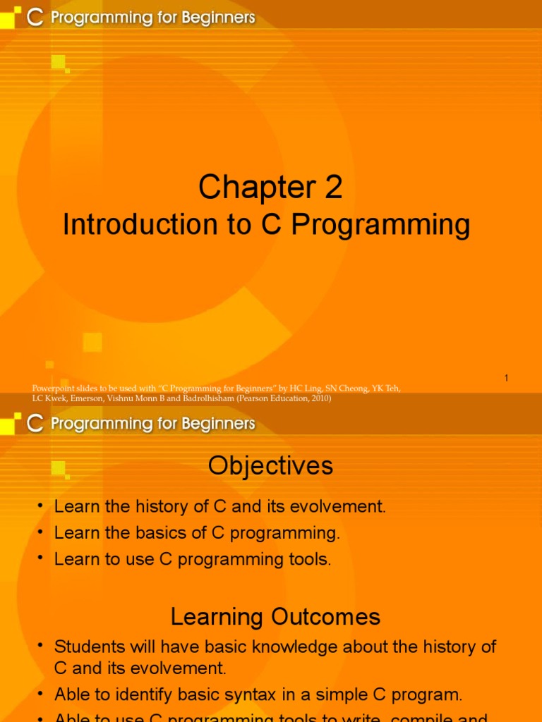 Chapter 2-Introduction To C | PDF | C (Programming Language ...