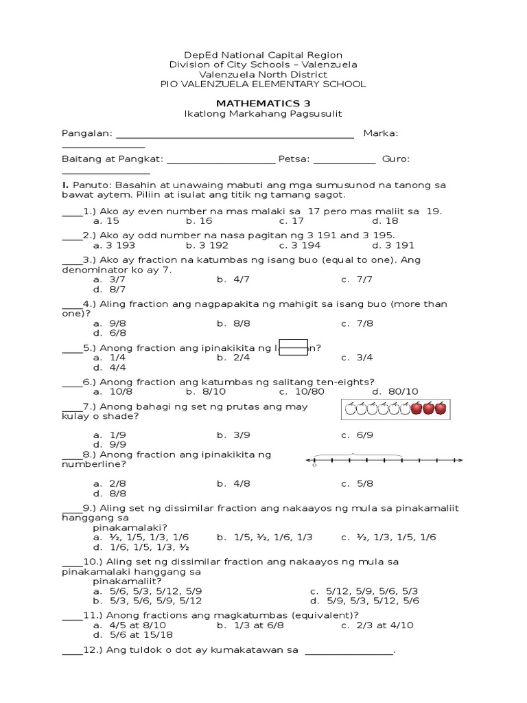 3rd Periodic Test Math 3 | PDF