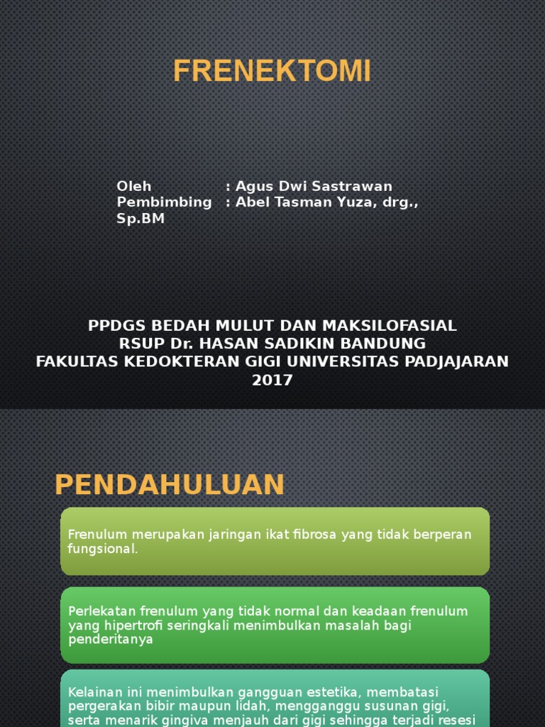 Frenektomi Dwi | PDF
