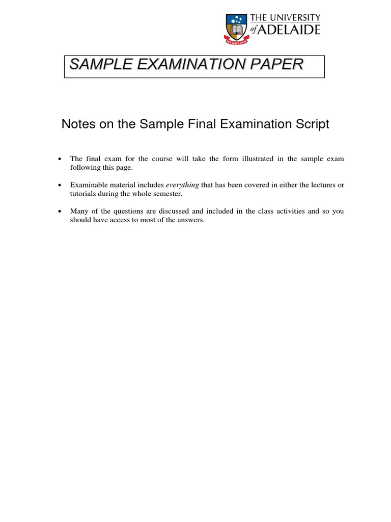 Sample Examination Paper | PDF | Futures Contract | Swap (Finance)