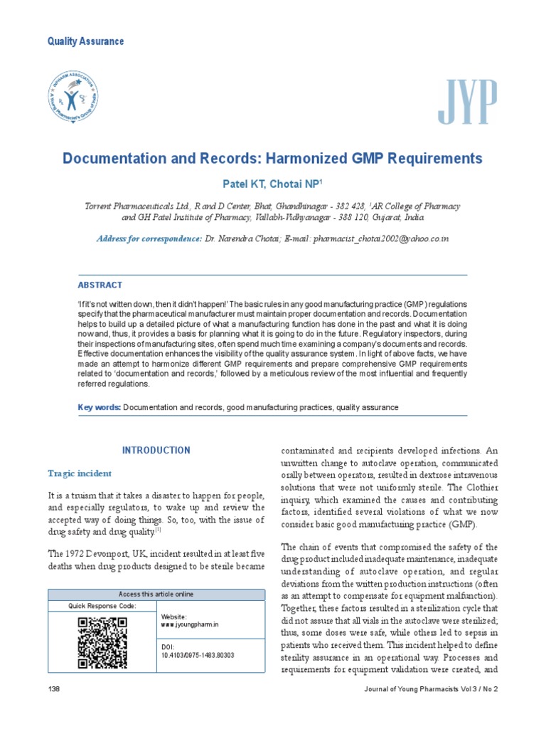 Pharma Documentation | PDF | Industries | Production And Manufacturing
