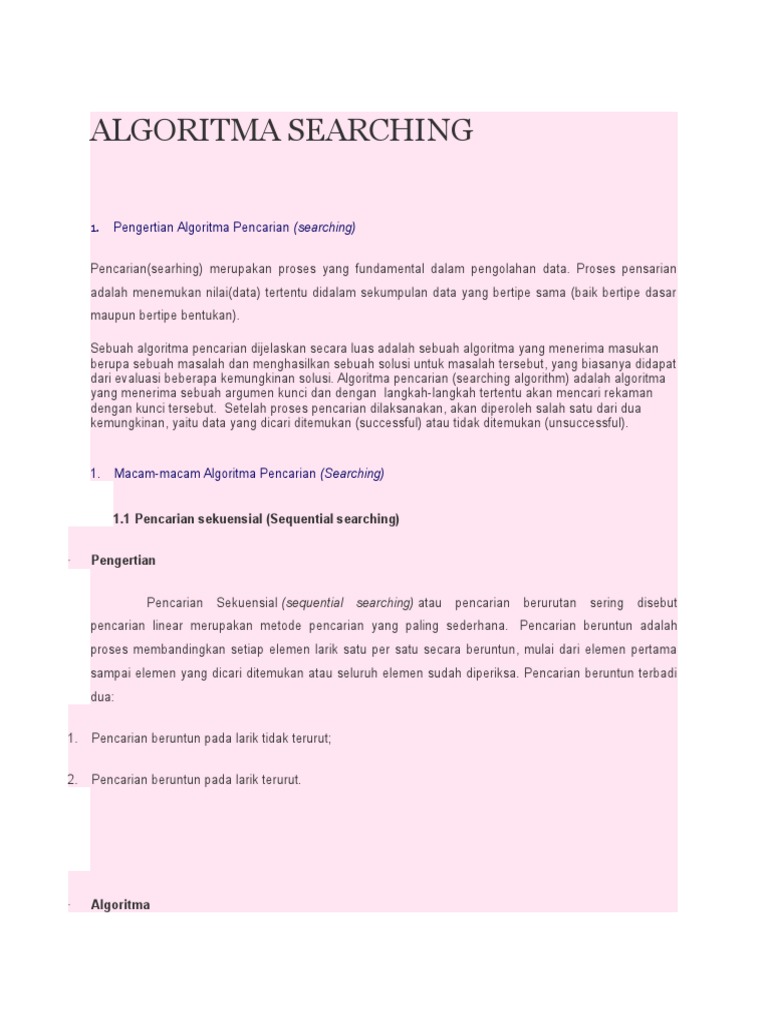 Algoritma Searching | PDF