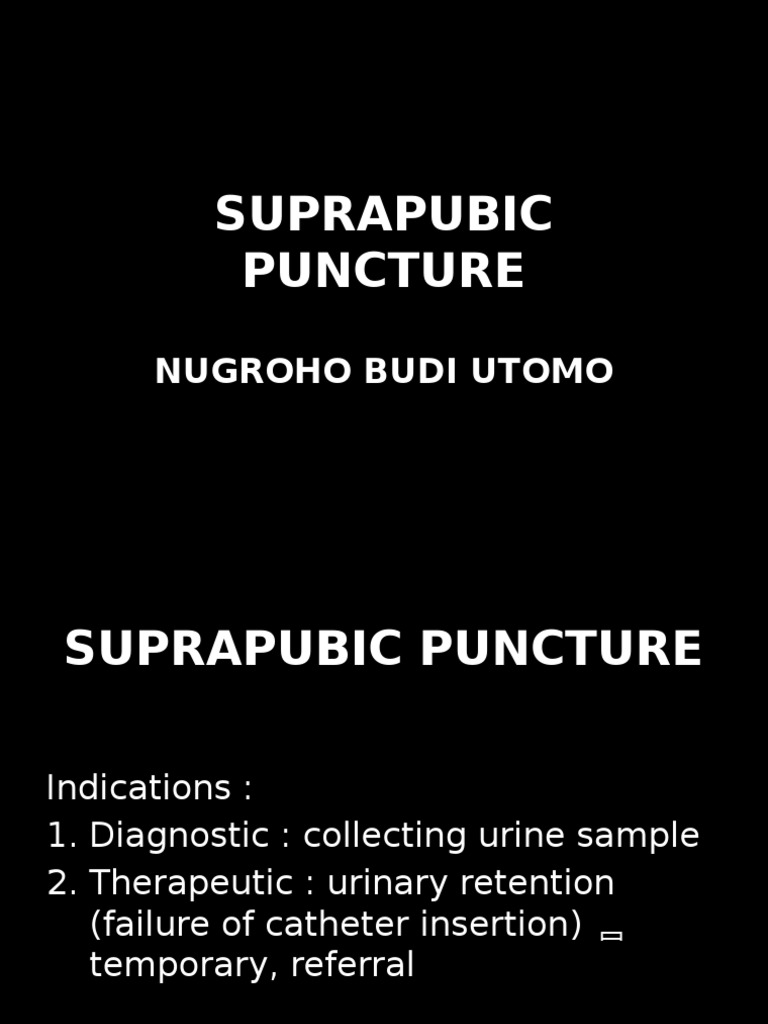 Suprapubic Puncture | PDF