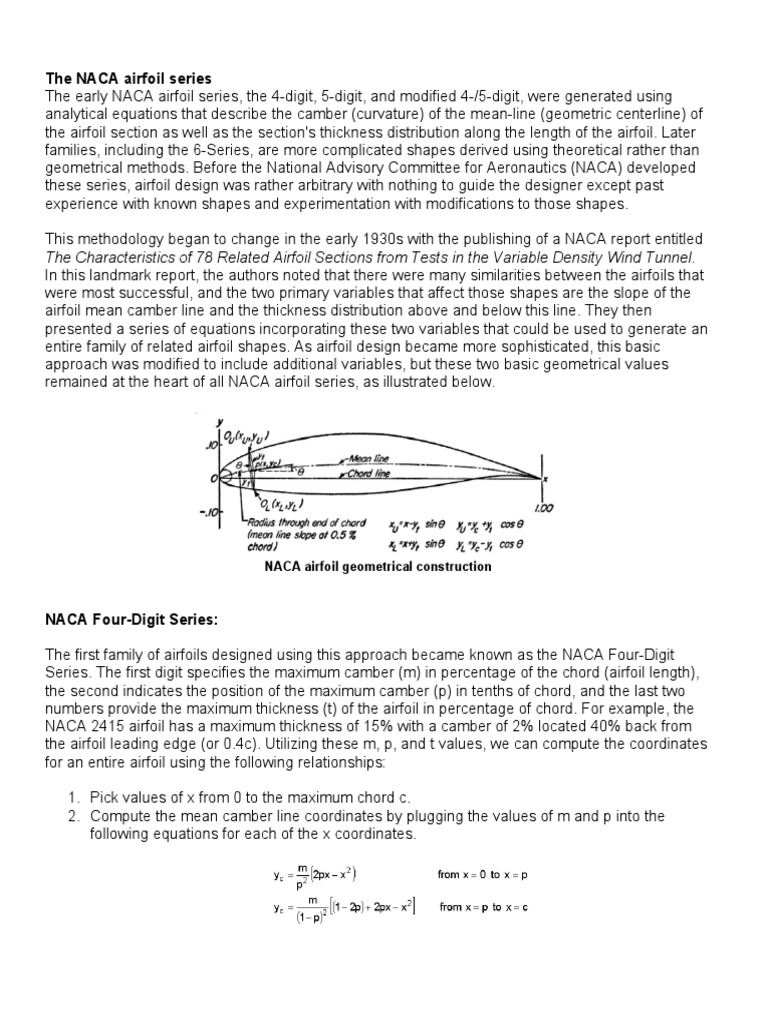 NACA Airfoil Series | Airfoil | Aerospace Engineering