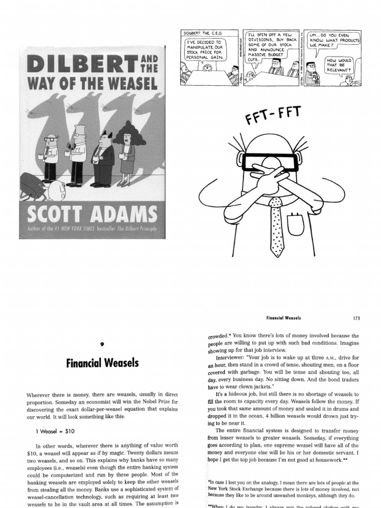 Dilbert On Financial Weasels | PDF