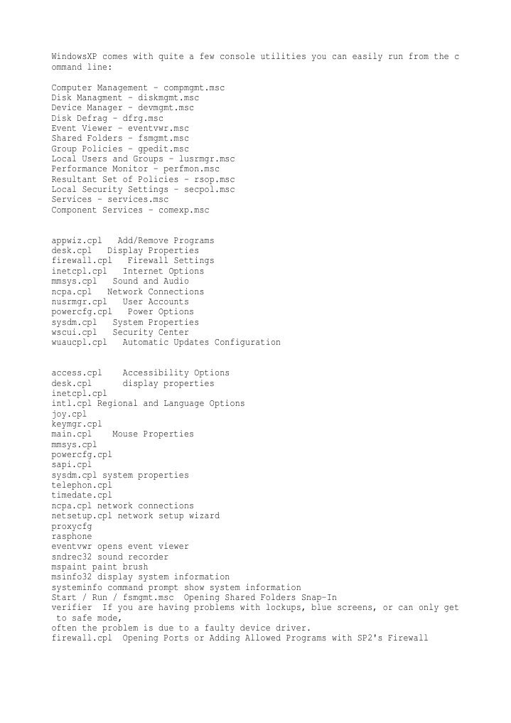 Contral Panel Shortcut | PDF | Screenshot | Group Policy
