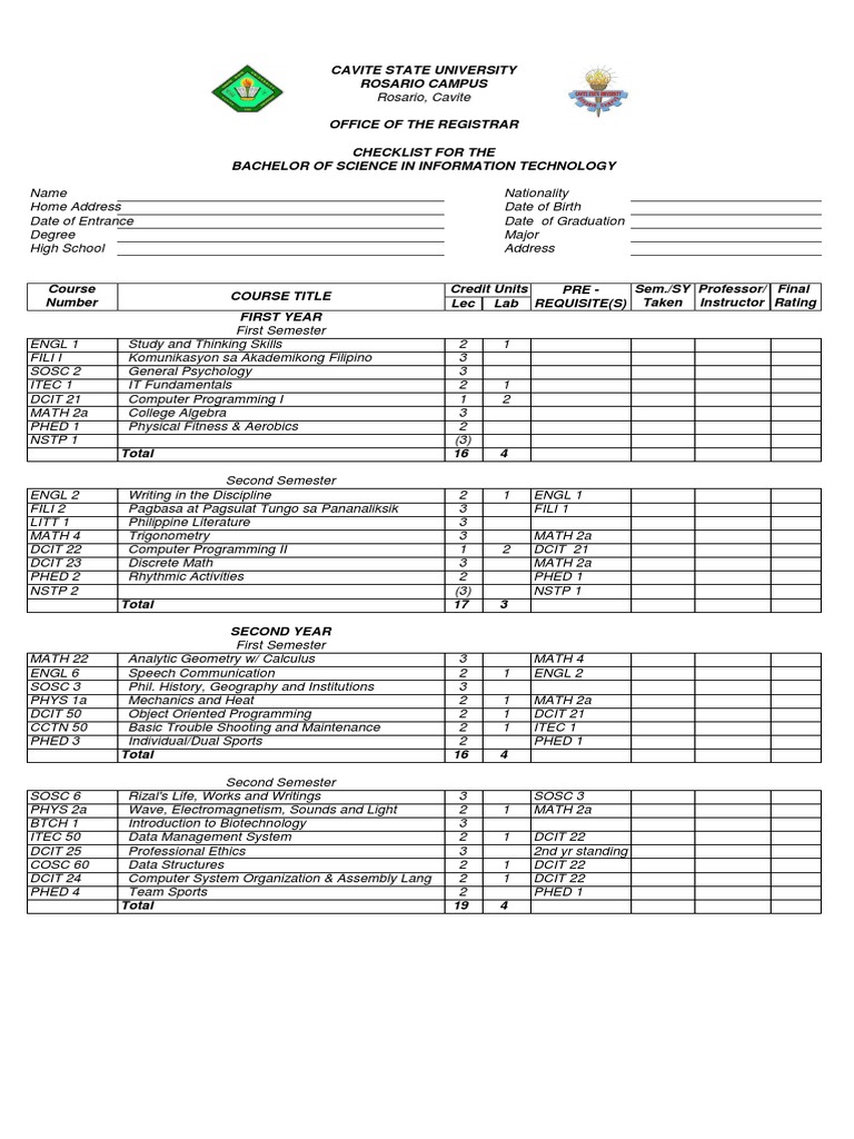 BSIT | Science And Technology | Physics & Mathematics