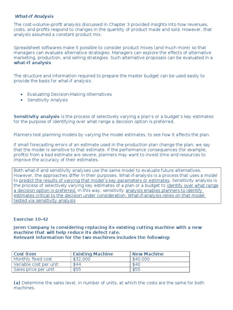 Chapter 10 Presentation | PDF | Sensitivity Analysis | Decision Making
