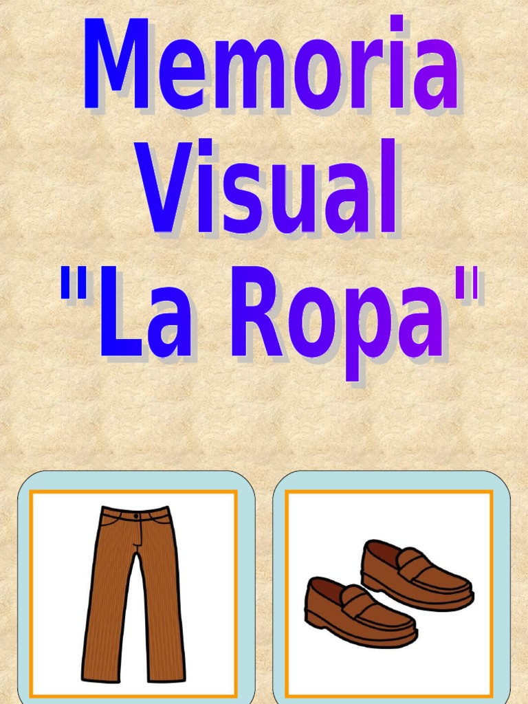 Memoria Visual LA ROPA | PDF