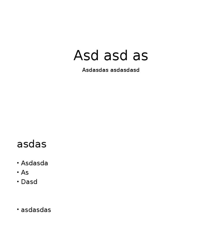 Asd Asd As: Asdasdas Asdasdasd | PDF