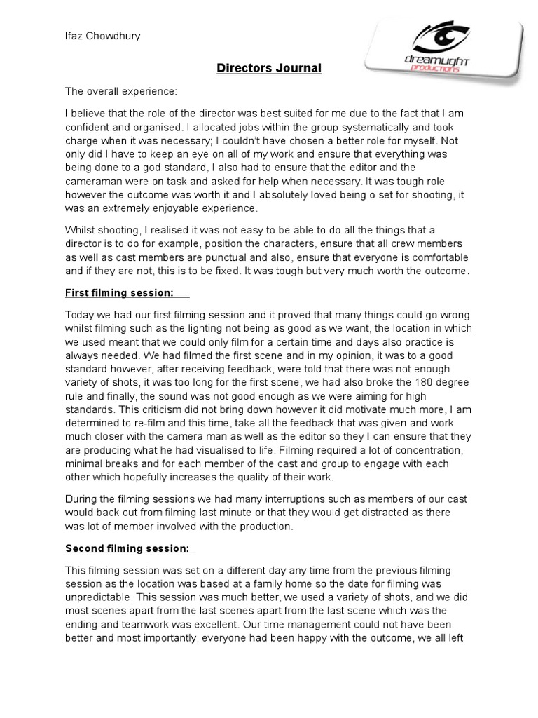 Directors Journal | PDF