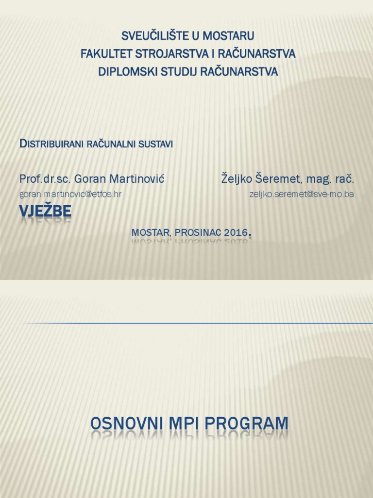 4.osnovni Mpi Program | PDF 4.osnovni Mpi Program | PDF