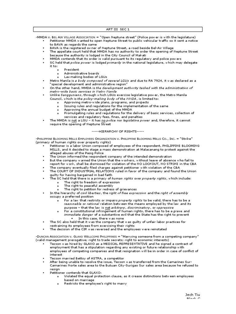 Consti II Chan G Case Digests | PDF | Substantive Due Process | Due Process Clause