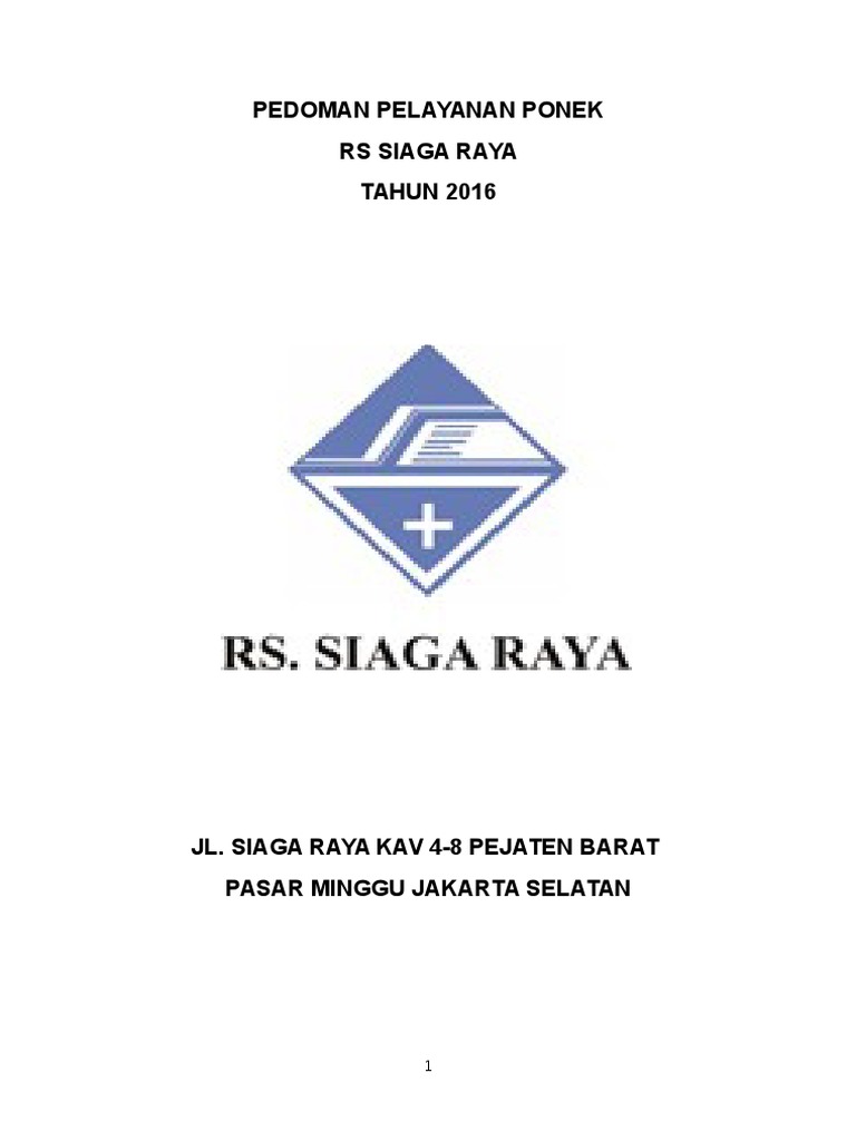 Pedoman Ponek Rs Siaga Raya | PDF