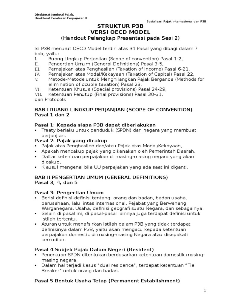 Struktur P3B Indonesia Menurut OECD | PDF