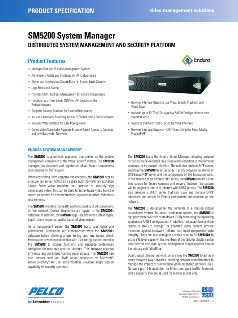 Pelco sm5200 | PDF | Computer Network | Iso/Iec Jtc 1