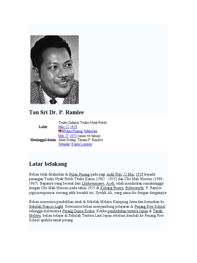 P Ramlee | PDF