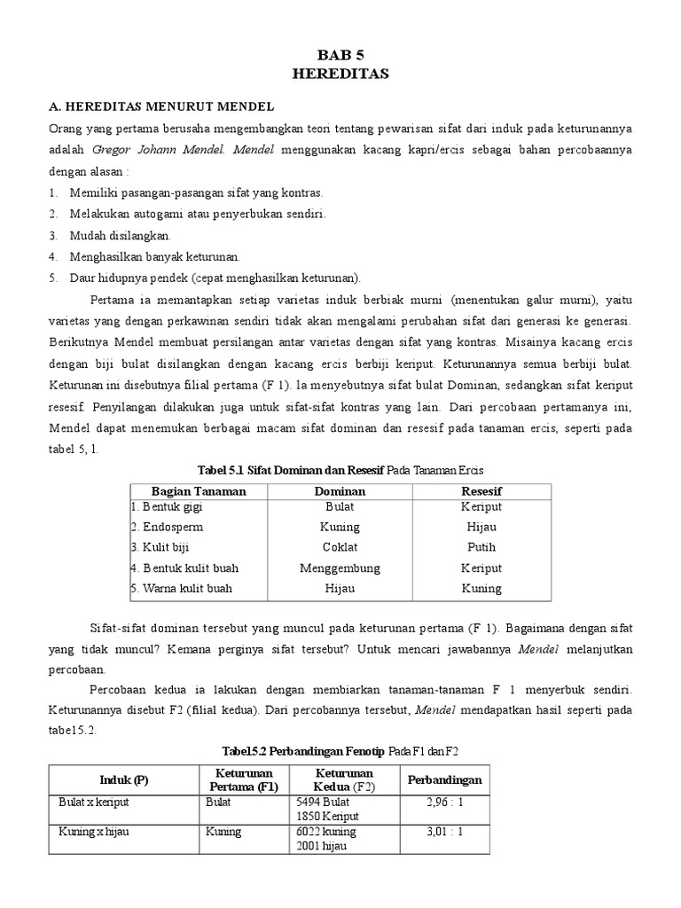 Hereditas Dan Mutasi Modul | PDF