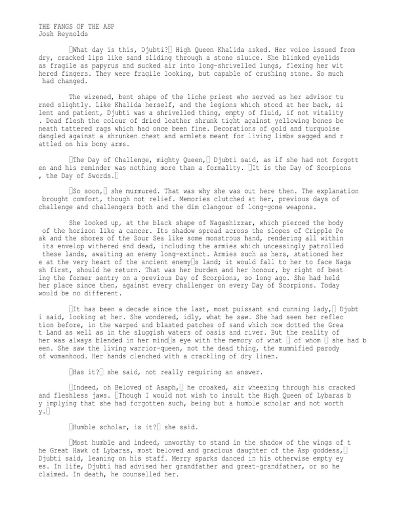 The Fangs of The ASP | PDF | Nature