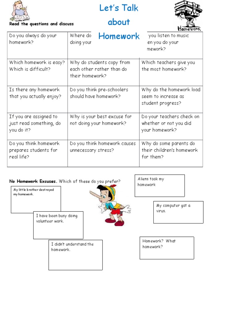 Read The Questions and Discuss: Aliens Took My Homework | PDF