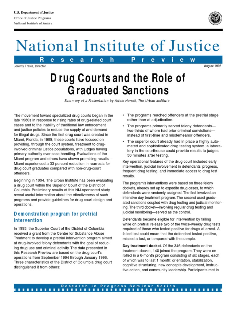 National Institute of Justice: Drug Courts and The Role of Graduated ...