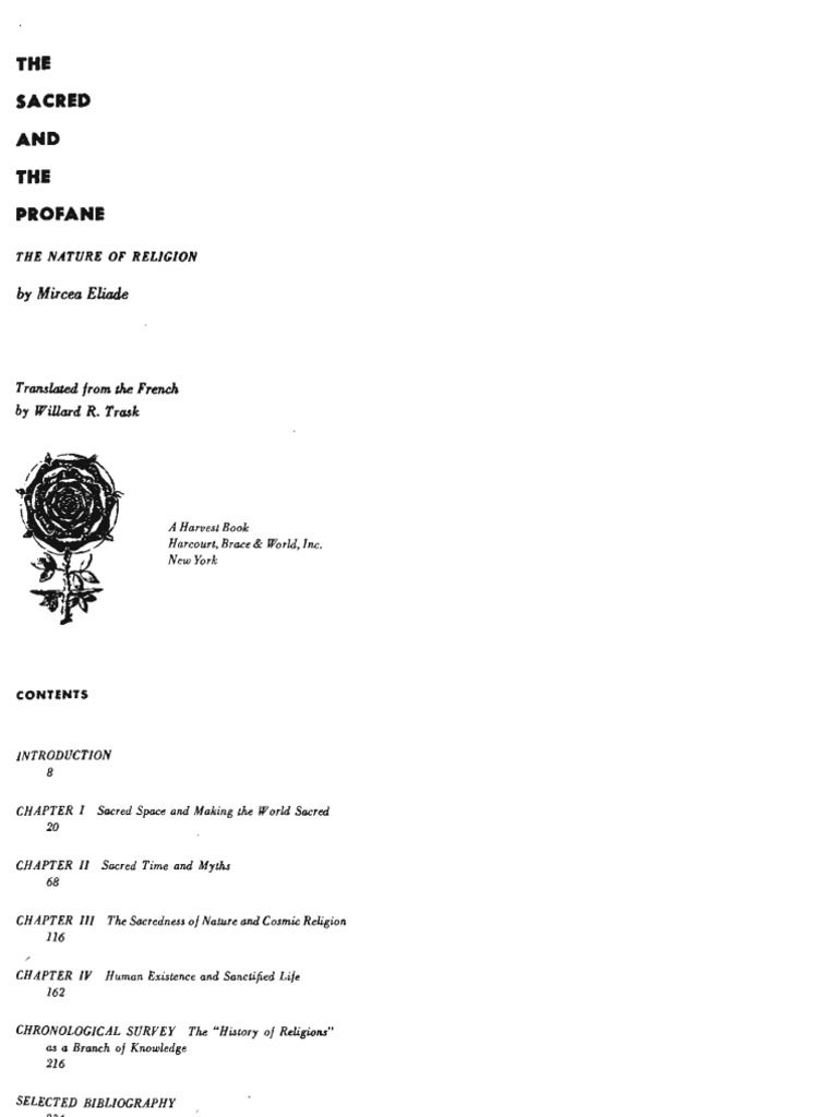 Mircea Eliade The Sacred and The Profane PDF | PDF | Sacred | Human