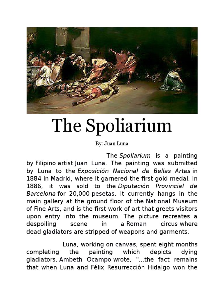 The Spoliarium | PDF | Art Media | Philippines