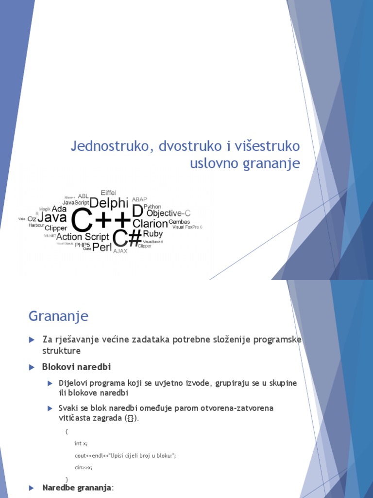Grananje U C++ Za Pocetnike | PDF