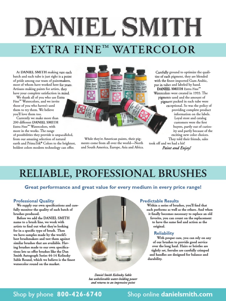 Daniel Smith Watercolor Guide | PDF | Watercolor Painting | Blue