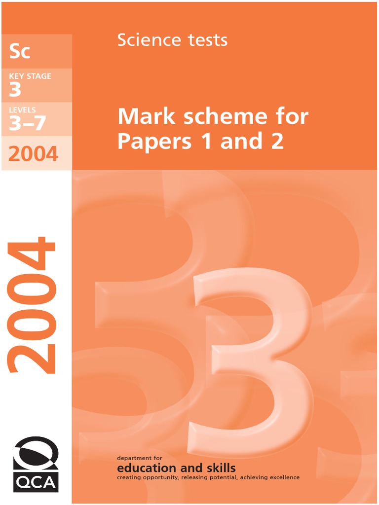 9999065023-2004 Ks3 Science Mark Schemes | PDF | Filtration | Nature