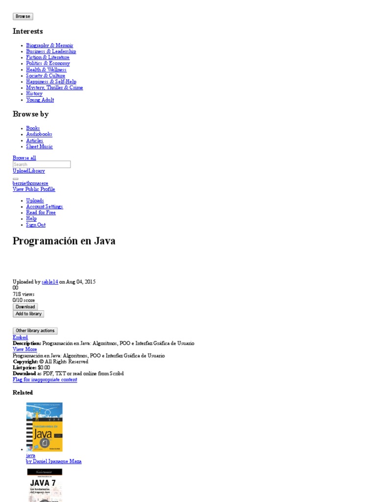 Programación en Java | PDF