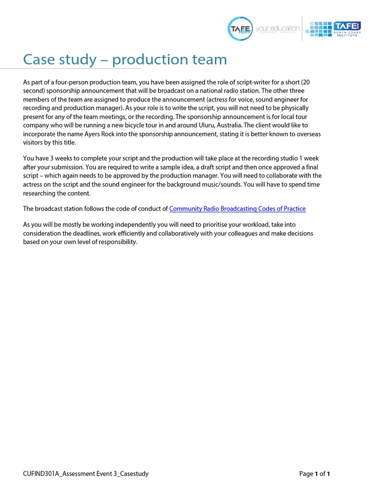 Case Study - Production Team: Community Radio Broadcasting Codes of ...