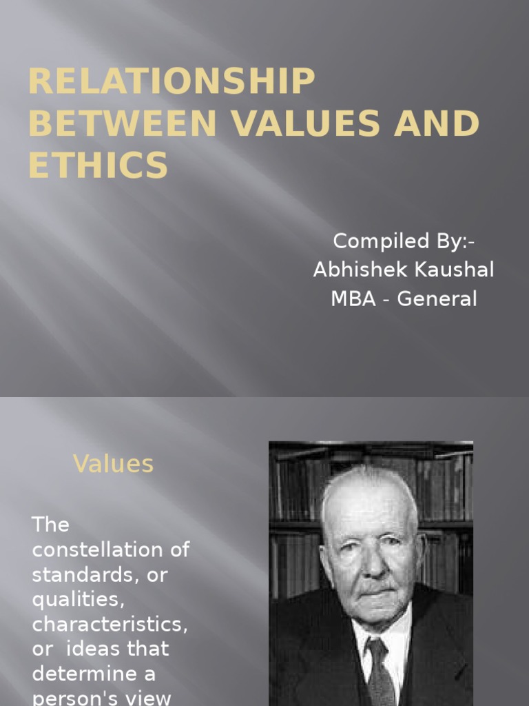 Relationship Between Values, Ethics, and Business: A Study of the ...