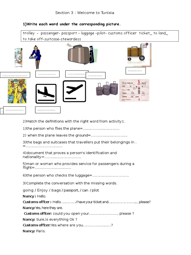 ACTIVITIES at The Airport | PDF | Baggage | Customs