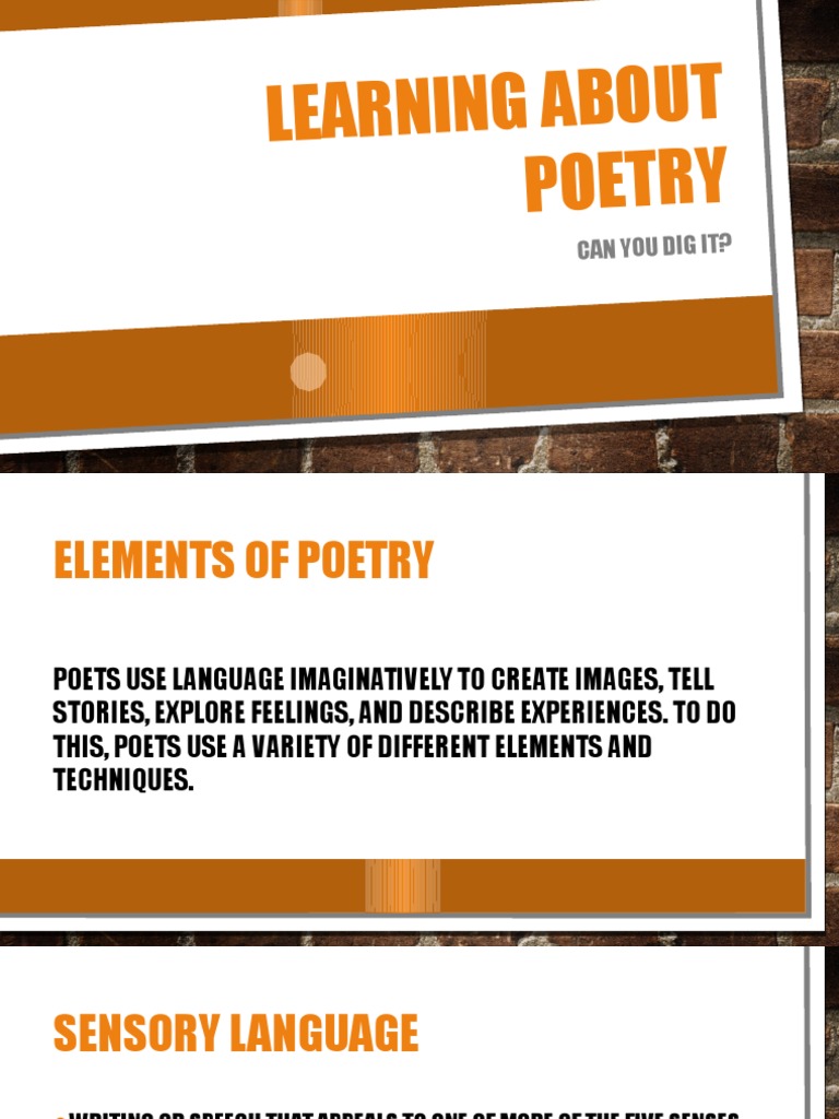 Elements and Forms of Poetry Explained | PDF | Poetry
